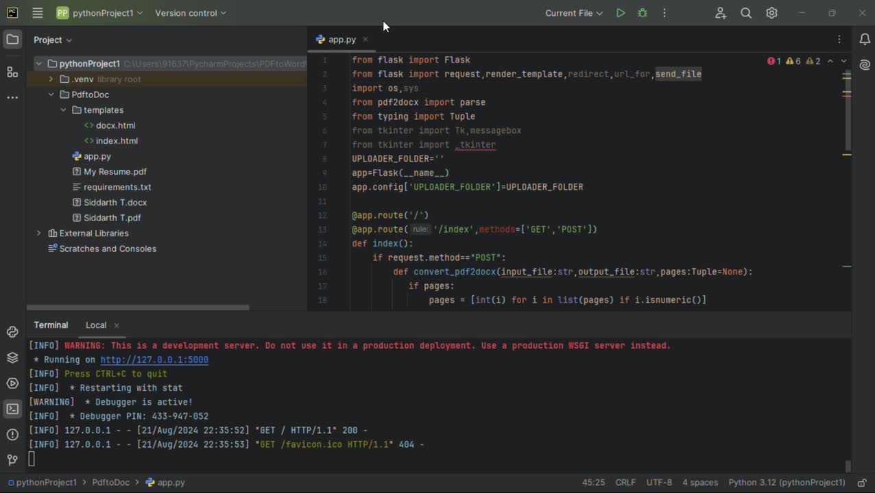 Siddarth T on LinkedIn: #flask #python #webdevelopment #techinnovation Siddarth T on LinkedIn: #flask #python #webdevelopment #techinnovation
