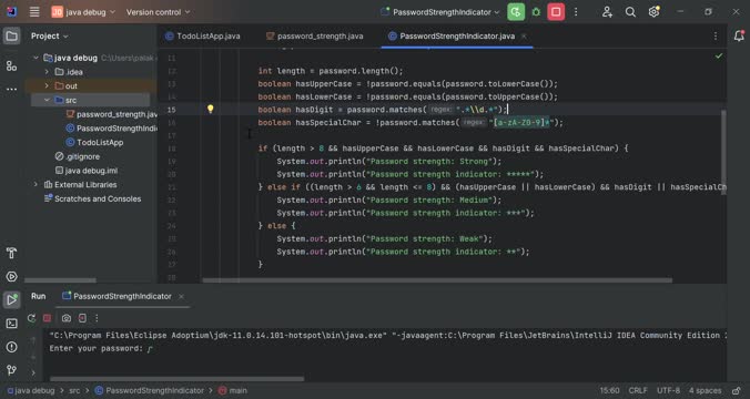 Palak Oza on LinkedIn: #java #passwordstrengthindicator #internship #task3 Palak Oza on LinkedIn: #java #passwordstrengthindicator #internship #task3