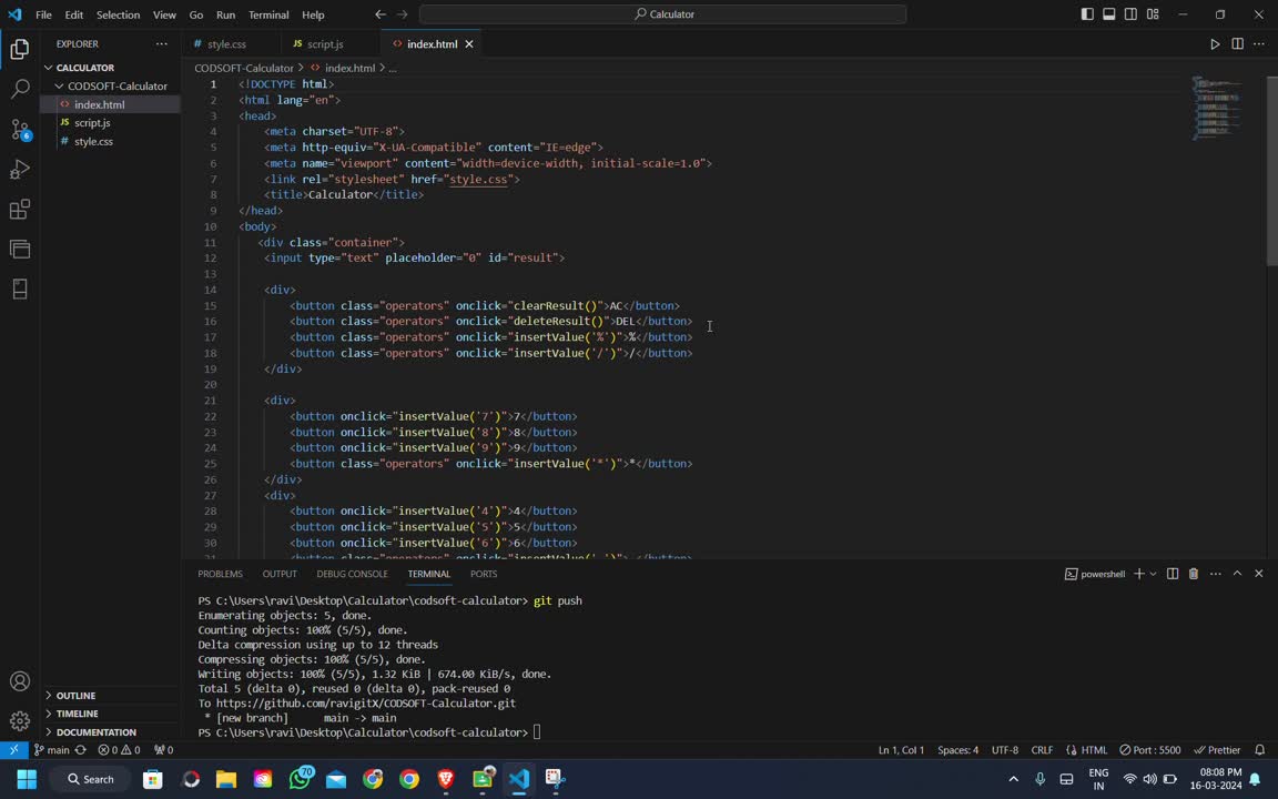 Completed CodSoft internship: Calculator design | Ravi kumar posted on ... Completed CodSoft internship: Calculator design | Ravi kumar posted on ...