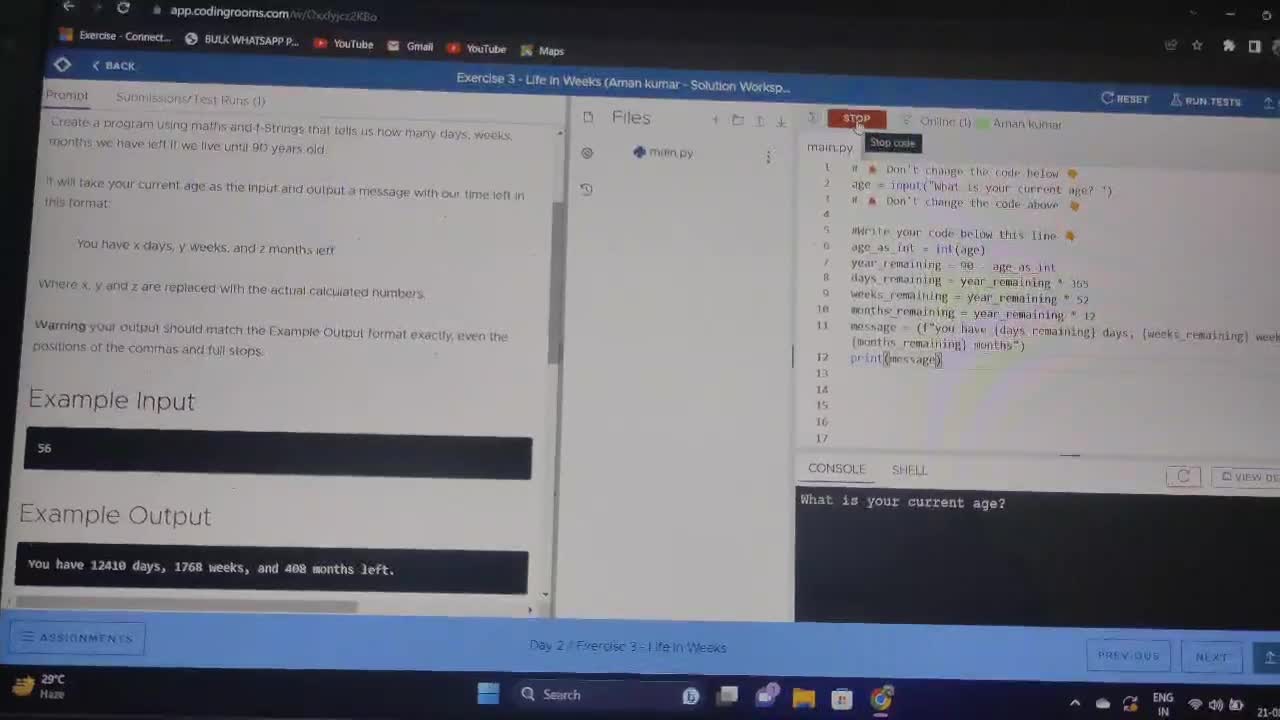 Aman Kumar on LinkedIn: #python #100daysofpython Aman Kumar on LinkedIn: #python #100daysofpython