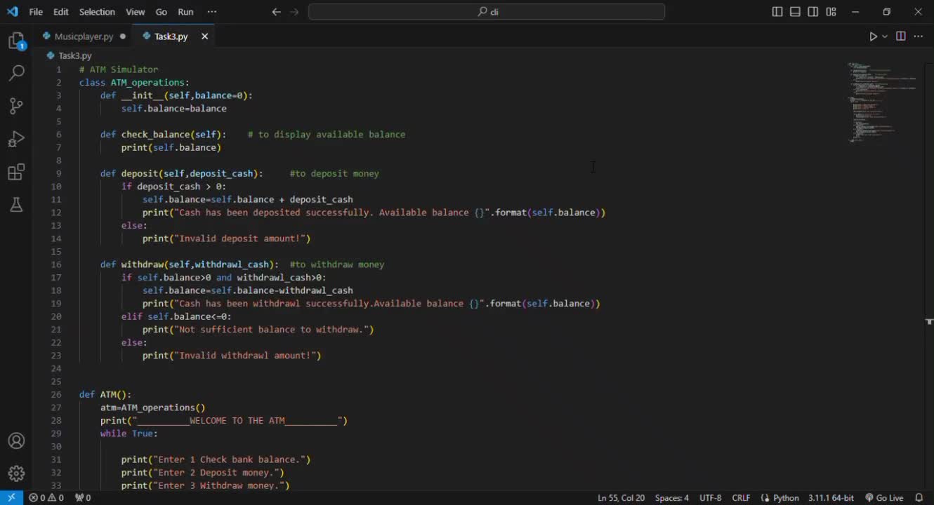 Uday Yadav on LinkedIn: #atmsimulator #python #programming # ... Uday Yadav on LinkedIn: #atmsimulator #python #programming # ...