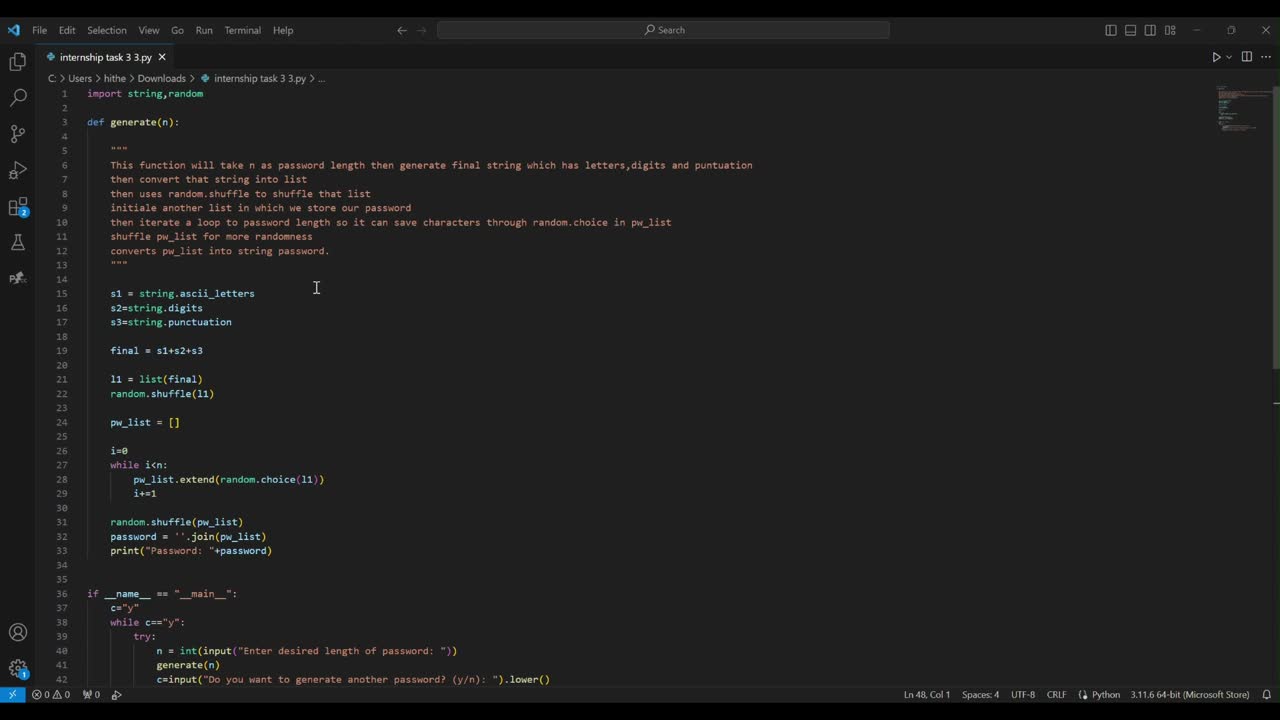 Siddarth R on LinkedIn: #motioncut #python #passwordgenerator Siddarth R on LinkedIn: #motioncut #python #passwordgenerator