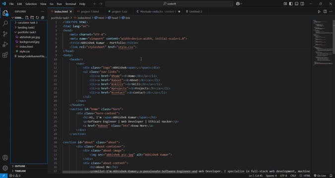 Abhishek kumar on LinkedIn: #task1 #codsoft #internship #webdevelopment ... Abhishek kumar on LinkedIn: #task1 #codsoft #internship #webdevelopment ...