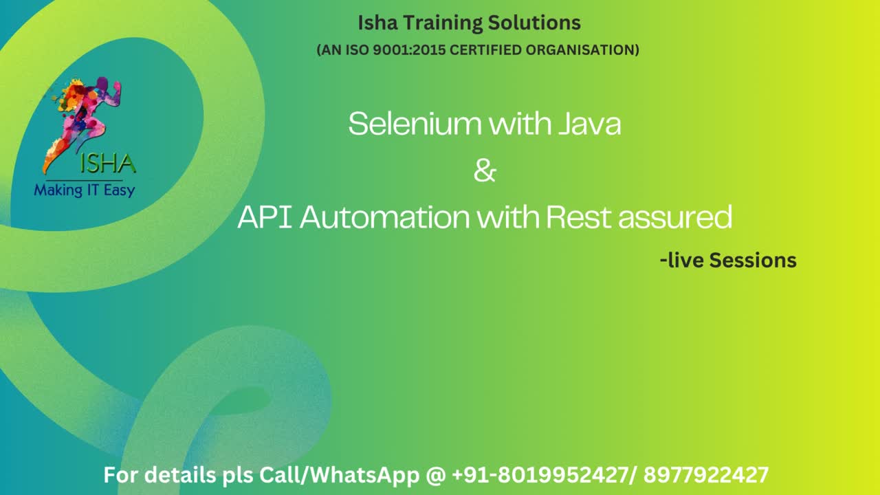 Isha Training Solutions on LinkedIn: #selenium #java # ... Isha Training Solutions on LinkedIn: #selenium #java # ...