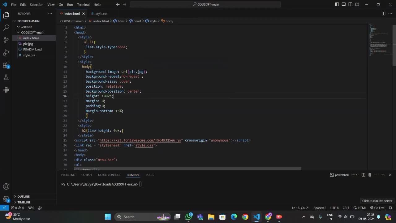 #codsoft #internship #webdevelopment | DIVYA BHARATHI S #codsoft #internship #webdevelopment | DIVYA BHARATHI S