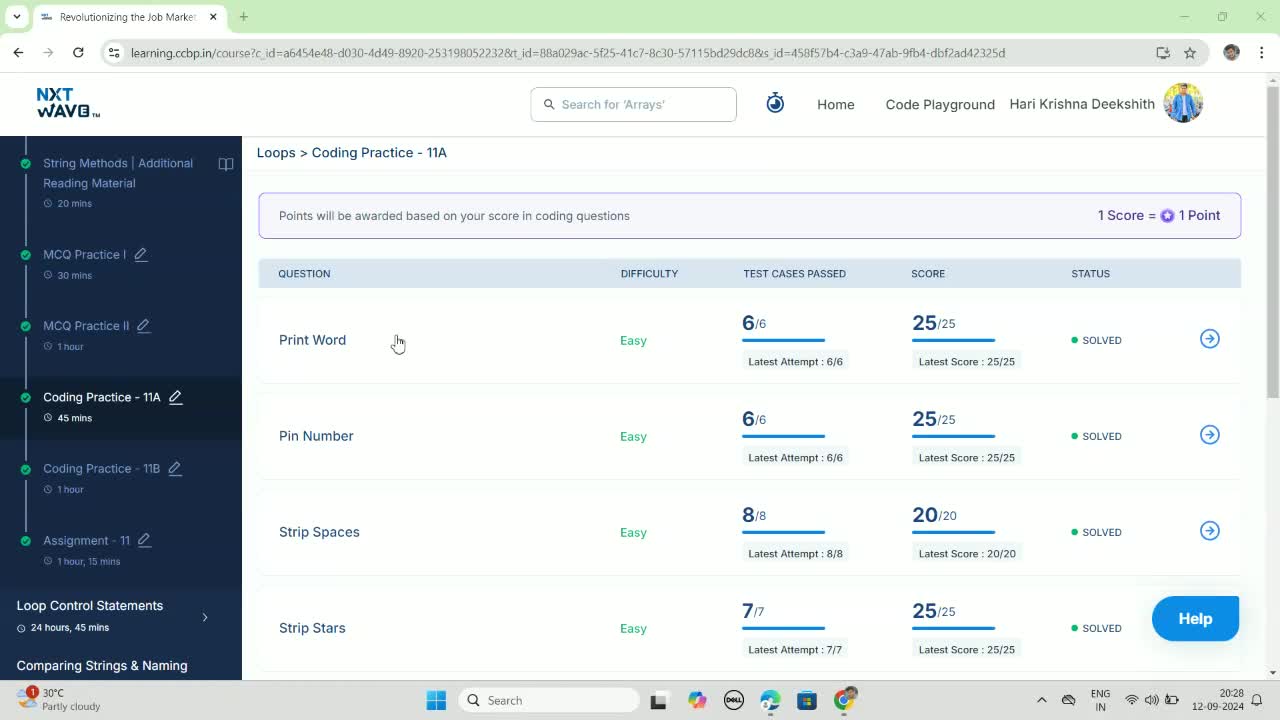 Completed Python coding practice with NxtWave | Hari Krishna posted on ... Completed Python coding practice with NxtWave | Hari Krishna posted on ...
