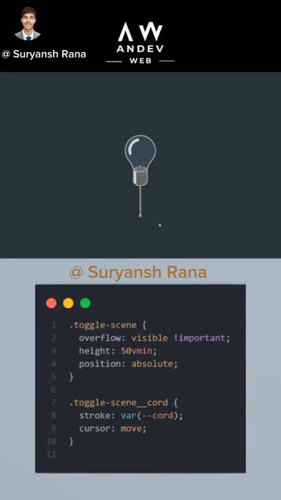 How to code cool bulb on/off effects with JavaScript | Suryansh Rana ... How to code cool bulb on/off effects with JavaScript | Suryansh Rana ...