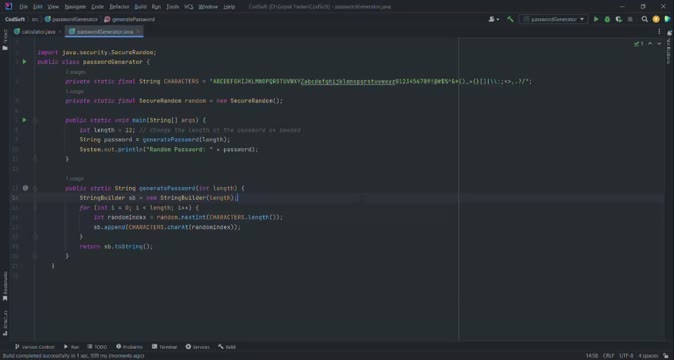 Cheran G on LinkedIn: #javaprogramming #codingskills #passwordgenerator Cheran G on LinkedIn: #javaprogramming #codingskills #passwordgenerator