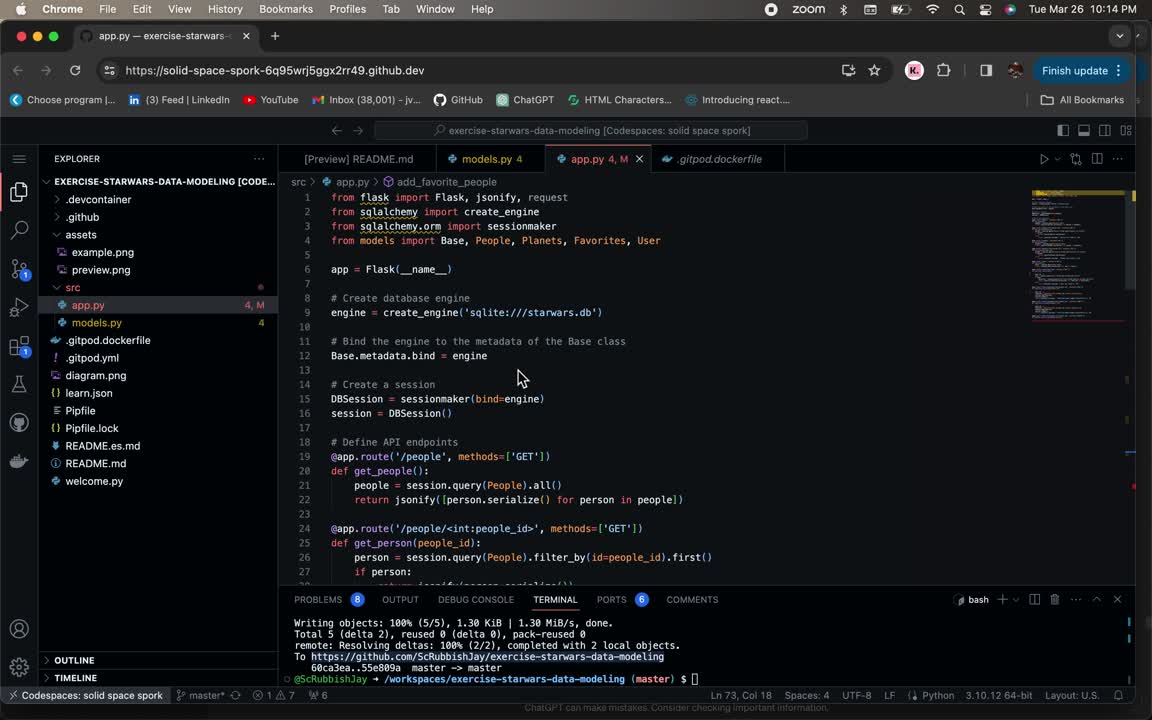 #100daysofcode #python #sqlalchemy #flask | Jvonte Walker #100daysofcode #python #sqlalchemy #flask | Jvonte Walker