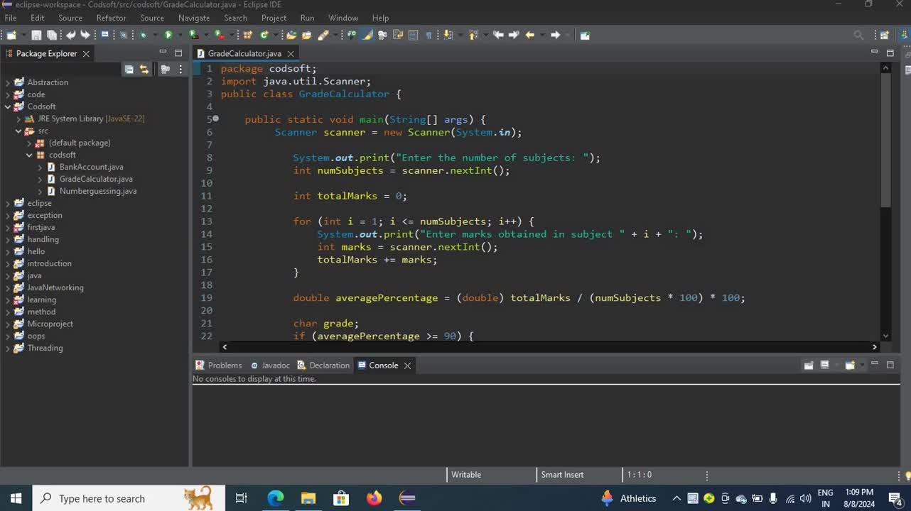 Sundar P on LinkedIn: #codsoft #java #programming #eclipse Sundar P on LinkedIn: #codsoft #java #programming #eclipse