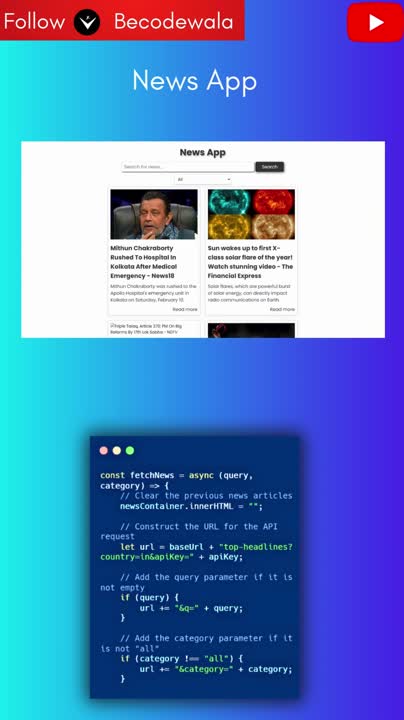 How to create a news application using HTML, CSS, and JavaScript ... How to create a news application using HTML, CSS, and JavaScript ...