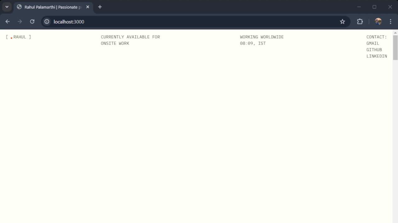 Rahul Palamarthi on LinkedIn: #portfolio #webdevelopment #developers Rahul Palamarthi on LinkedIn: #portfolio #webdevelopment #developers