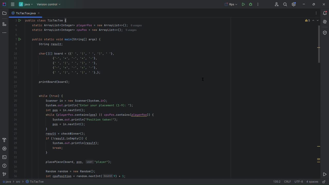 Finished Task 3 of Tic Tac Toe game with Java | Piyush Jethwa posted on ... Finished Task 3 of Tic Tac Toe game with Java | Piyush Jethwa posted on ...