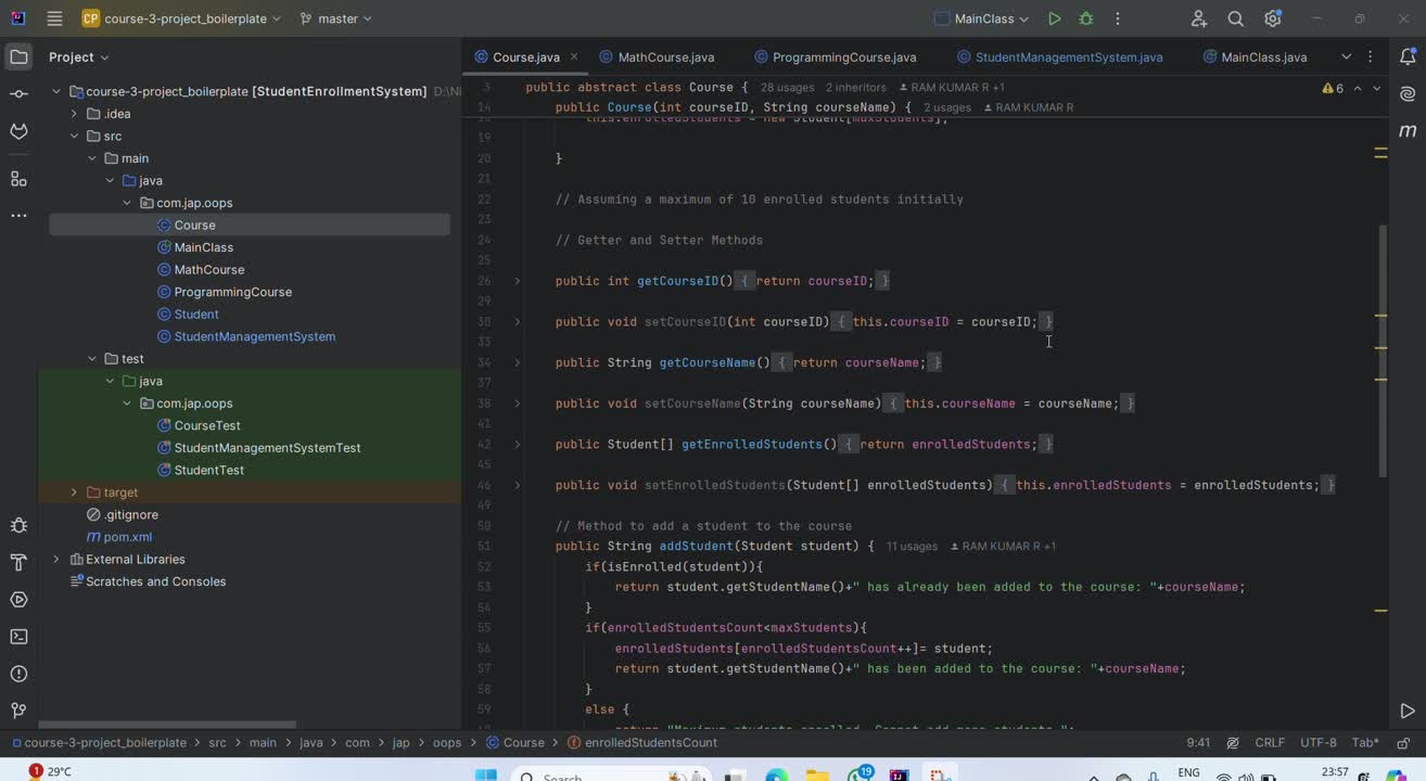 Ram Kumar R on LinkedIn: #java #oop #studentmanagement #encapsulation # ... Ram Kumar R on LinkedIn: #java #oop #studentmanagement #encapsulation # ...