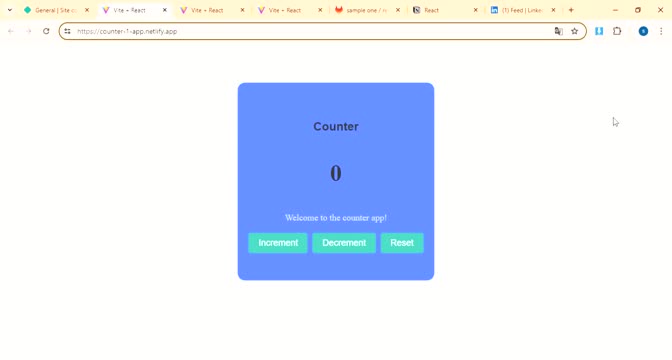 Day 33 of #100DaysOfCoding challenge: React counter application ... Day 33 of #100DaysOfCoding challenge: React counter application ...