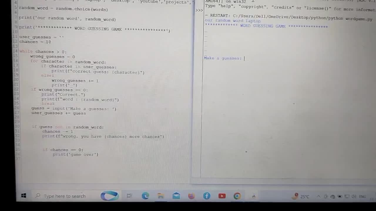 DEBI BANERJEE on LinkedIn: Python task 1 python word game CodeAlpha ... DEBI BANERJEE on LinkedIn: Python task 1 python word game CodeAlpha ...