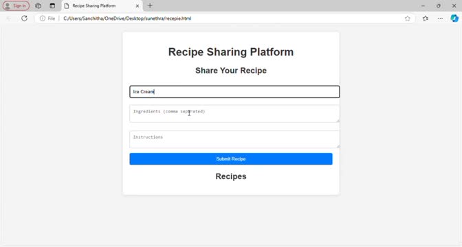 Sunethra R on LinkedIn: #webdevelopment #javascript #recipeplatform # ... Sunethra R on LinkedIn: #webdevelopment #javascript #recipeplatform # ...