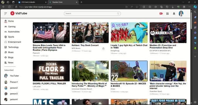 Finished a YouTube Clone using React.js | Soujanya Ramdeni posted on ... Finished a YouTube Clone using React.js | Soujanya Ramdeni posted on ...