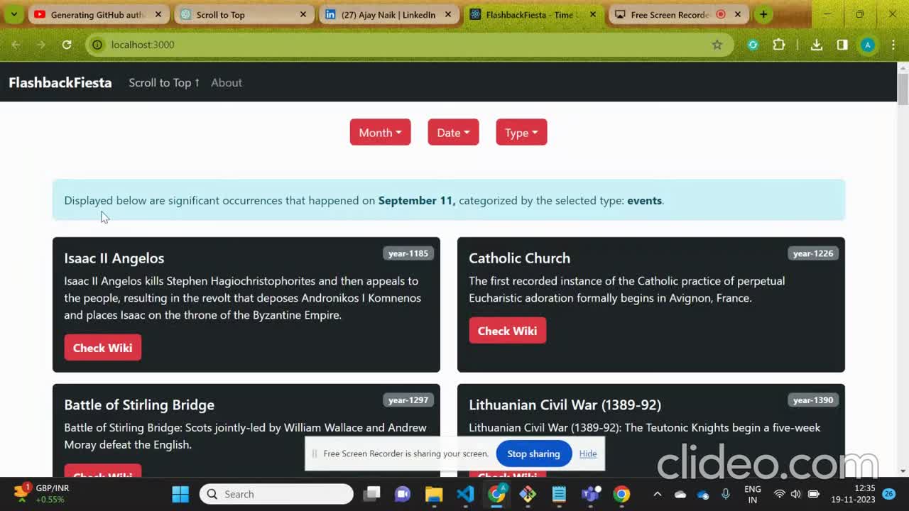 FlashbackFiesta - Time Unveiled: A React App | Ajay Naik posted on the ... FlashbackFiesta - Time Unveiled: A React App | Ajay Naik posted on the ...