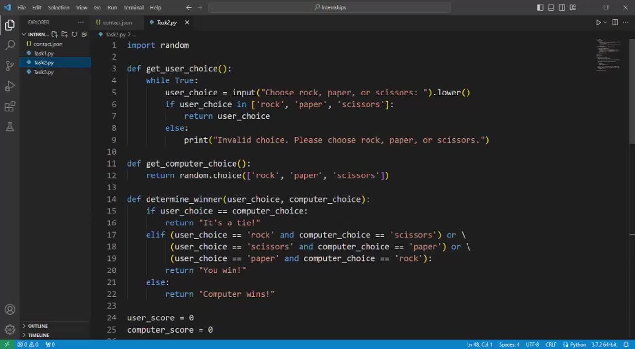 Bhoomika M K on LinkedIn: #codsoft #pythonprogramming Bhoomika M K on LinkedIn: #codsoft #pythonprogramming