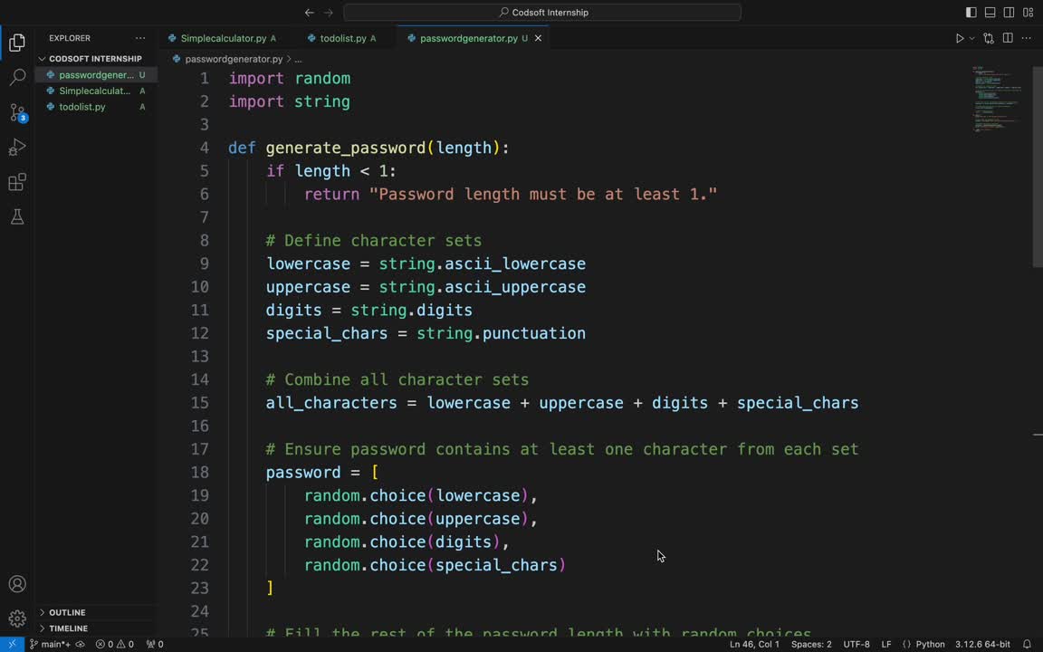 Mudassir Khan on LinkedIn: #codsoft #python #passwordgenerator #internship Mudassir Khan on LinkedIn: #codsoft #python #passwordgenerator #internship