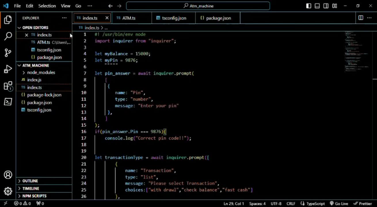 How I created an ATM Machine Project using Typescript and Node-js ... How I created an ATM Machine Project using Typescript and Node-js ...