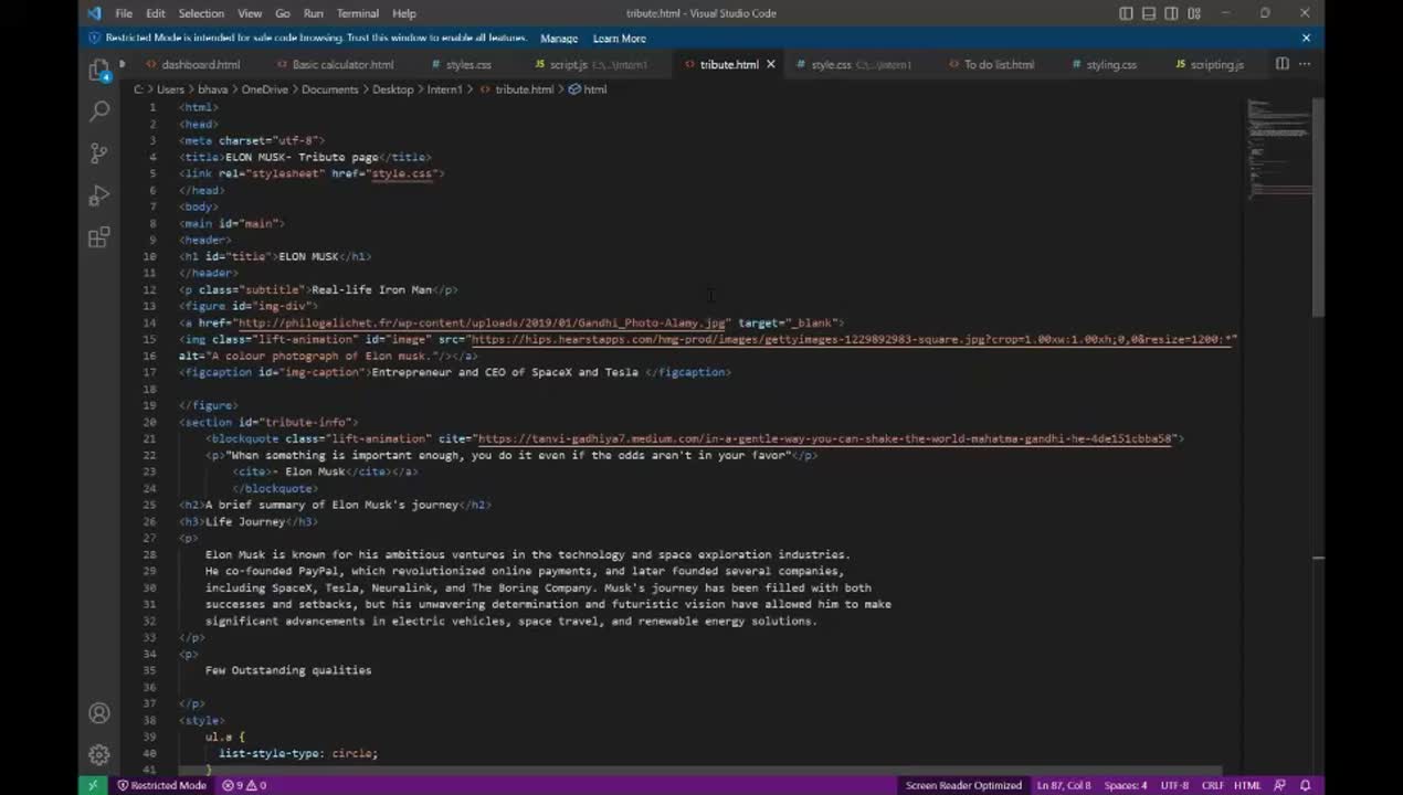 Doppalapudi Divya Sree on LinkedIn: #oasisinfobyte #webdevelopment # ... Doppalapudi Divya Sree on LinkedIn: #oasisinfobyte #webdevelopment # ...