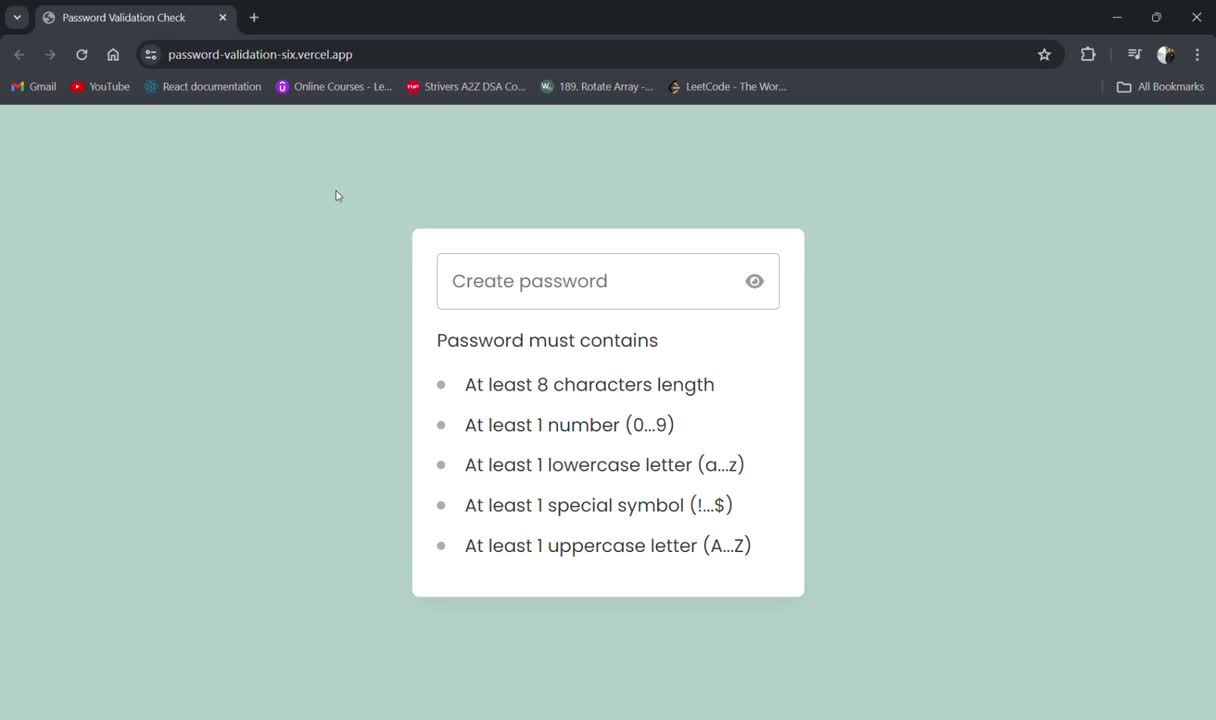How to create a password validation tool with JavaScript | Aryan Gupta ... How to create a password validation tool with JavaScript | Aryan Gupta ...