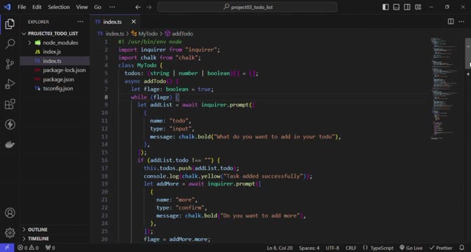 Created a command-line TODO app with TypeScript | Nadeem Khan posted on ... Created a command-line TODO app with TypeScript | Nadeem Khan posted on ...