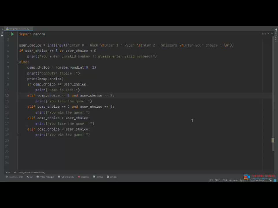 Sakshi Nagare on LinkedIn: #python #rockpaperscissors #codingfun # ... Sakshi Nagare on LinkedIn: #python #rockpaperscissors #codingfun # ...