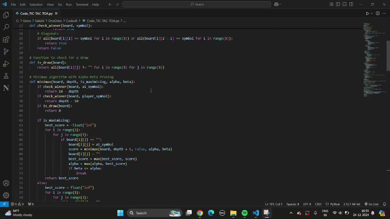 Sakshi Kurane on LinkedIn: #codsoft #ai #python #programming Sakshi Kurane on LinkedIn: #codsoft #ai #python #programming