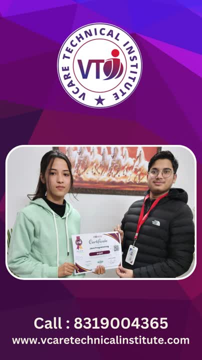 Anjali completed Java course at Vcare Technical Institute | Vcare ... Anjali completed Java course at Vcare Technical Institute | Vcare ...