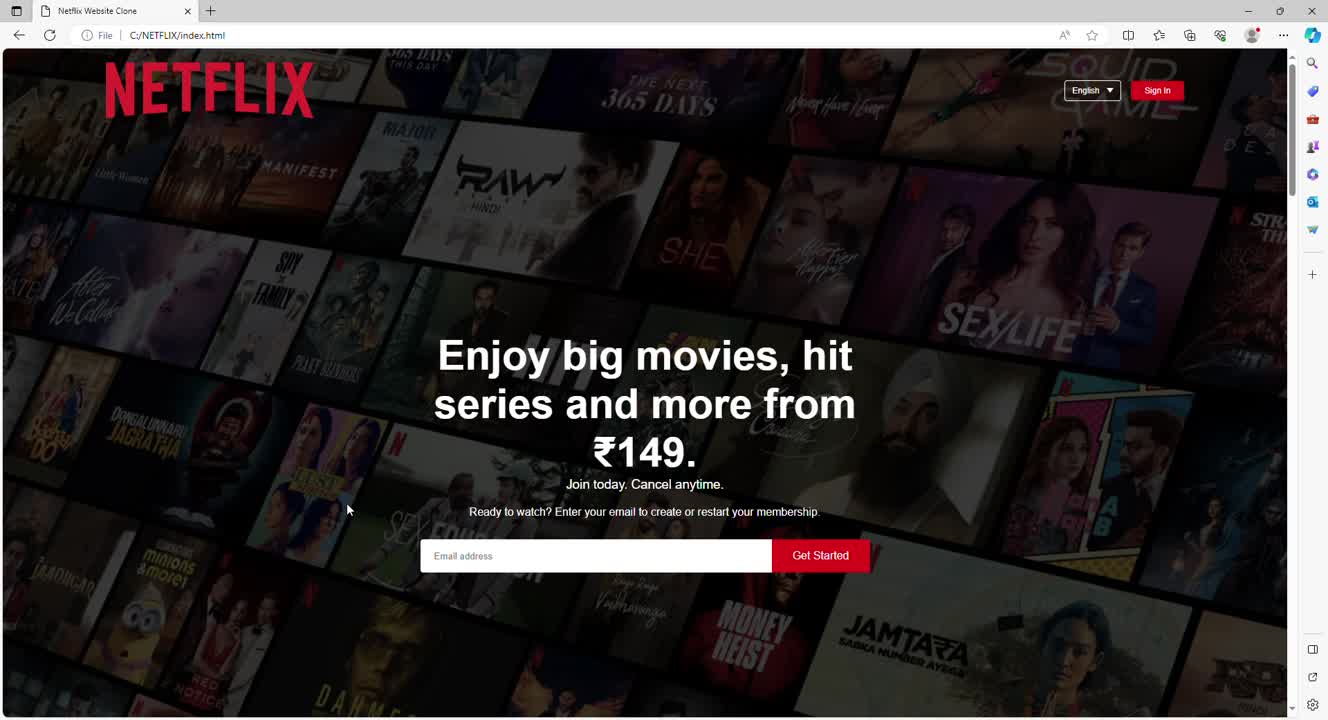 Finished Netflix Homepage task with Bharat Intern | SOUMIL MITHRAEN S A ... Finished Netflix Homepage task with Bharat Intern | SOUMIL MITHRAEN S A ...