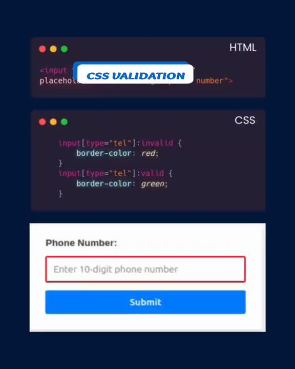 Intesar Haider on LinkedIn: Input Field Validation - CSS Only! 🛠️ Ever ... Intesar Haider on LinkedIn: Input Field Validation - CSS Only! 🛠️ Ever ...