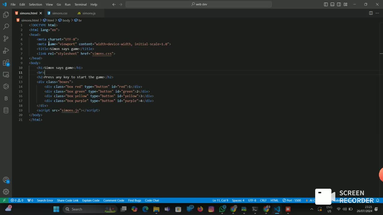 How to create a Simon Game with JavaScript | Mohammad Rizwan posted on ... How to create a Simon Game with JavaScript | Mohammad Rizwan posted on ...