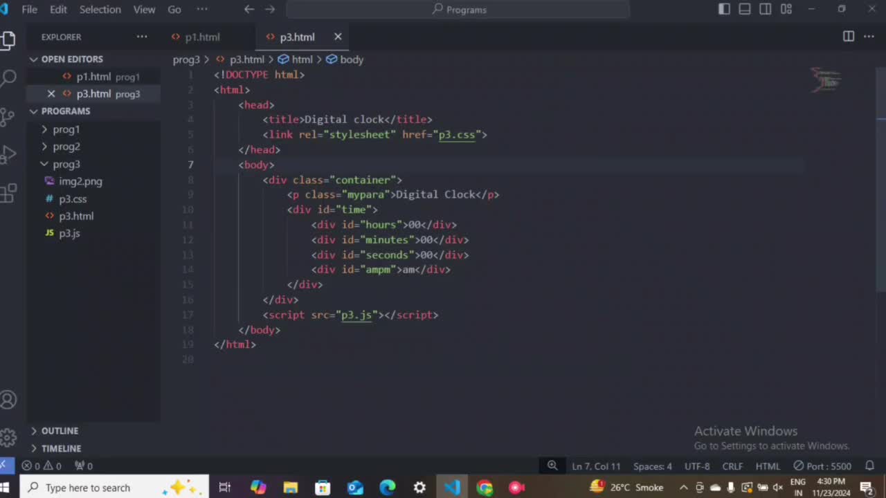 Tanu gupta on LinkedIn: I created DIGITAL CLOCK program using HTML, CSS ... Tanu gupta on LinkedIn: I created DIGITAL CLOCK program using HTML, CSS ...