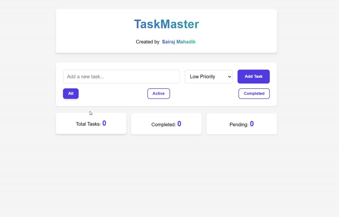 Sairaj Mahadik on LinkedIn: #taskmaster #todolist #javascript #html # ... Sairaj Mahadik on LinkedIn: #taskmaster #todolist #javascript #html # ...