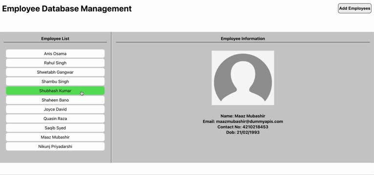 Anis Osama on LinkedIn: Added a modal to my Employee database. Included ... Anis Osama on LinkedIn: Added a modal to my Employee database. Included ...