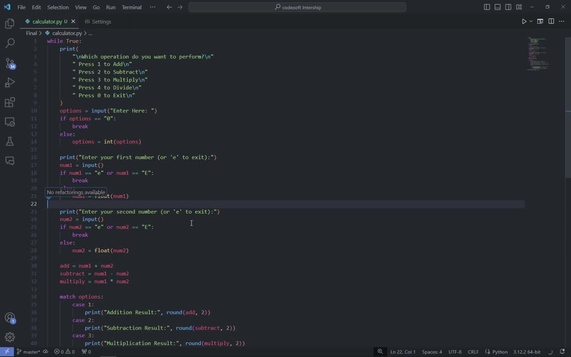 Muhammad Hasan Khan on LinkedIn: CodSoft Task 2: Built a simple ... Muhammad Hasan Khan on LinkedIn: CodSoft Task 2: Built a simple ...