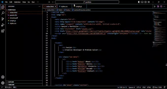 Jenish K on LinkedIn: #webdevelopment #codsoft #html #css #portfolio # ... Jenish K on LinkedIn: #webdevelopment #codsoft #html #css #portfolio # ...