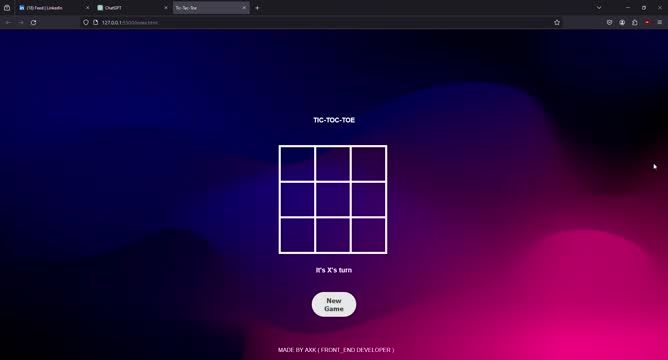 #javascript #webdevelopment #prodigyinternship #tictactoe | Aatheesh ... #javascript #webdevelopment #prodigyinternship #tictactoe | Aatheesh ...
