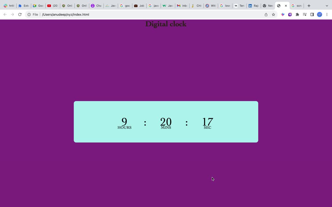 Built a Digital clock from scratch. #WebDev #LearningByDoing | Rajdeep ... Built a Digital clock from scratch. #WebDev #LearningByDoing | Rajdeep ...