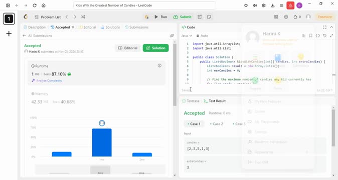 Harini K on LinkedIn: #day48 #leetcode #100daysofcode #codingchallenge Harini K on LinkedIn: #day48 #leetcode #100daysofcode #codingchallenge