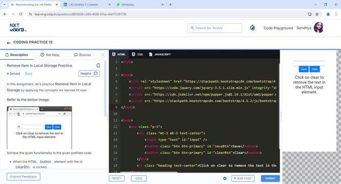 Sandhya S on LinkedIn: #day83 #100daysofcodingchallenge #javascript # ... Sandhya S on LinkedIn: #day83 #100daysofcodingchallenge #javascript # ...