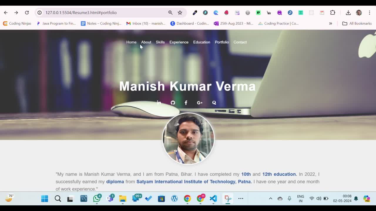 Manish Kumar Verma on LinkedIn: #Resume_Project HTML ,CSS and Bootstrap ... Manish Kumar Verma on LinkedIn: #Resume_Project HTML ,CSS and Bootstrap ...