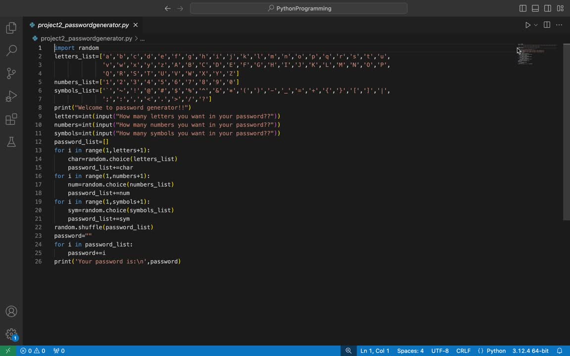 Yash Garg on LinkedIn: #python #passwordgenerator #cybersecurity # ... Yash Garg on LinkedIn: #python #passwordgenerator #cybersecurity # ...