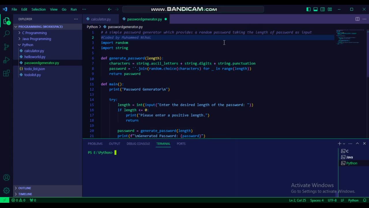 Muhammed Nihal on LinkedIn: Completed coding a Python Password ... Muhammed Nihal on LinkedIn: Completed coding a Python Password ...