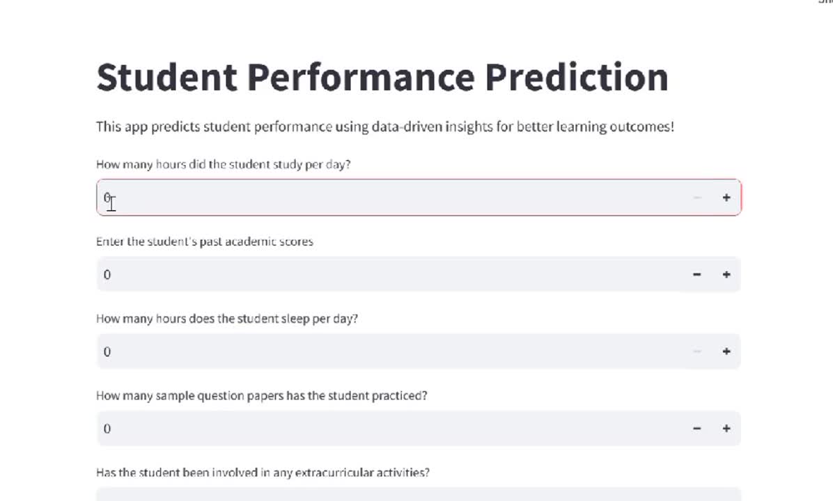 Ajeeba MH on LinkedIn: š Student Performance Prediction Web App! šš Iām ... Ajeeba MH on LinkedIn: š Student Performance Prediction Web App! šš Iām ...