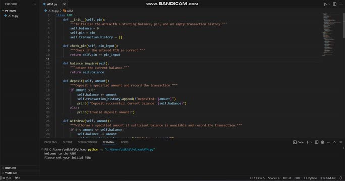 Nikhil kumar on LinkedIn: #python #atmproject #internship #techoctanet ... Nikhil kumar on LinkedIn: #python #atmproject #internship #techoctanet ...