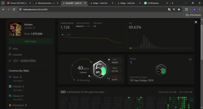 Ariram S on LinkedIn: #leetcode #50dayschallenge #techjourney #coding # ... Ariram S on LinkedIn: #leetcode #50dayschallenge #techjourney #coding # ...